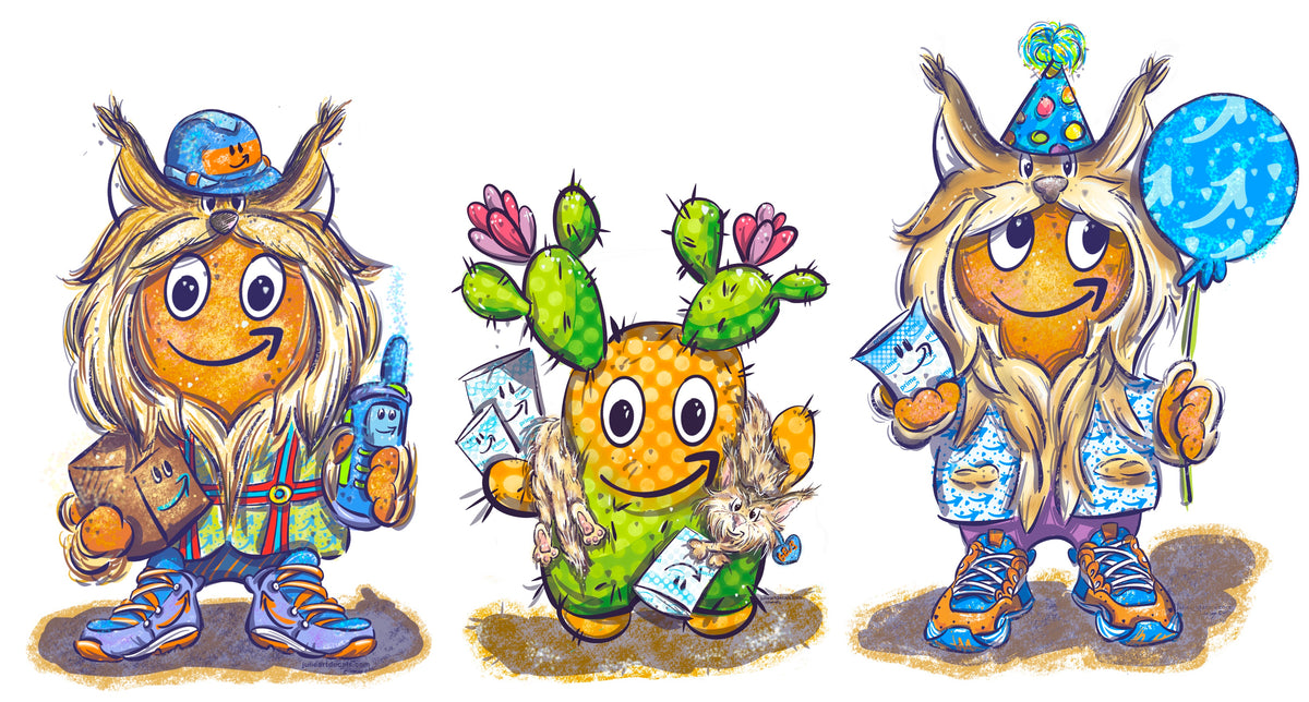 Desert Peccy Bobcat Cacti – Julie Art Decals "Where Happiness Sticks"